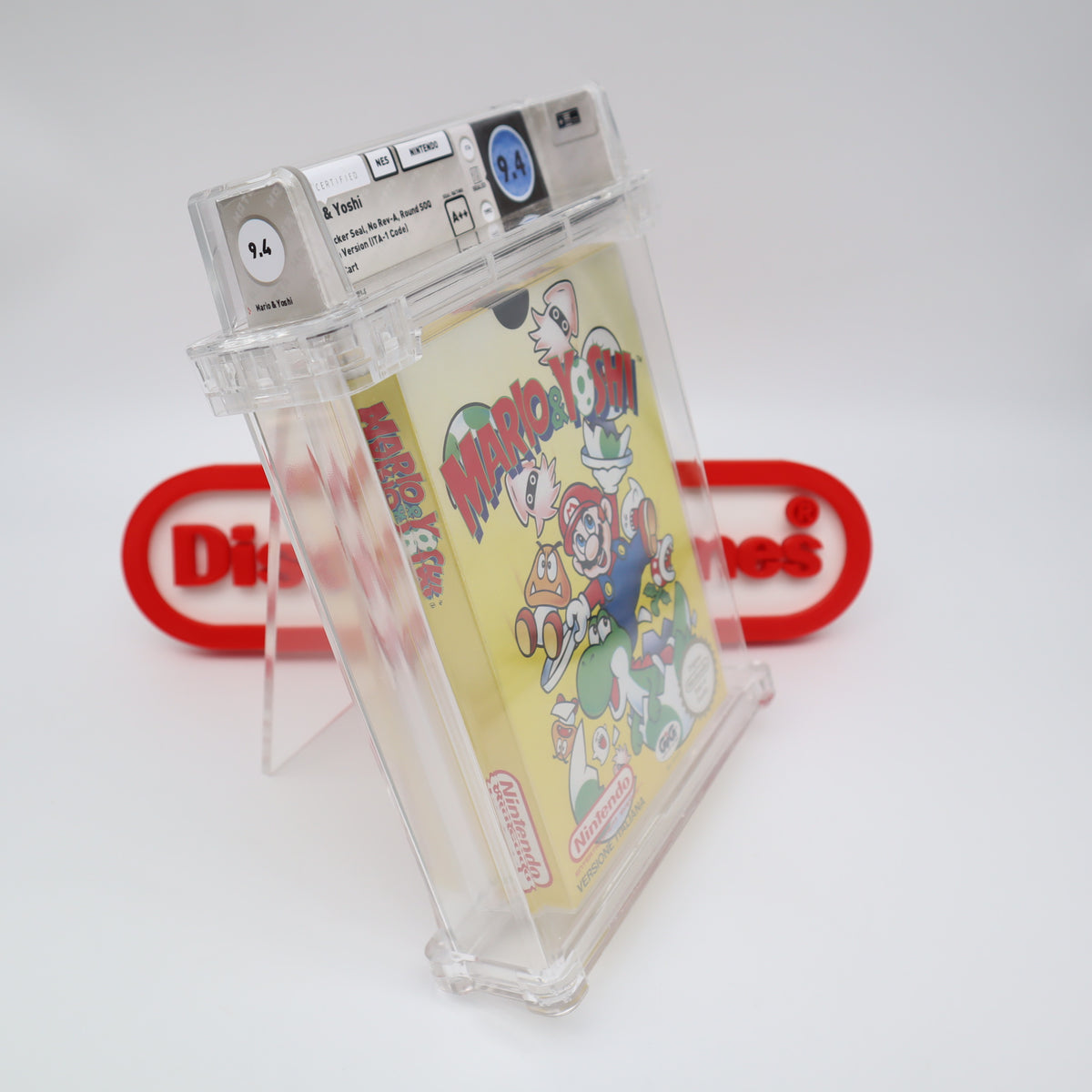 MARIO & YOSHI - WATA GRADED 9.4 A++! NEW & Factory Gloss Sticker Seale ...
